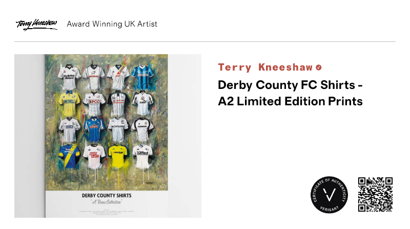 Terry Kneeshaw | Derby County FC Shirts - A2 Limited Edition Prints ...