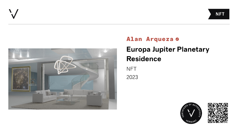 Alan Arqueza | Europa Jupiter Planetary Residence | View certificate