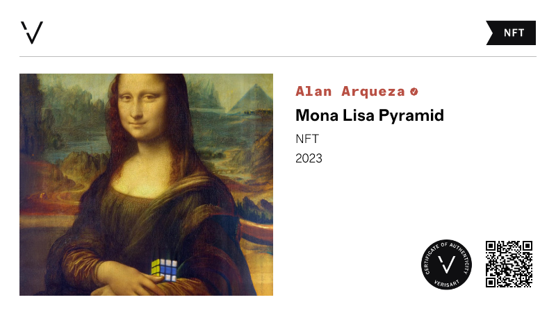 Alan Arqueza | Mona Lisa Pyramid | View certificate