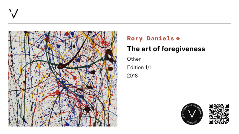 Rory Daniels | The art of foregiveness | View certificate