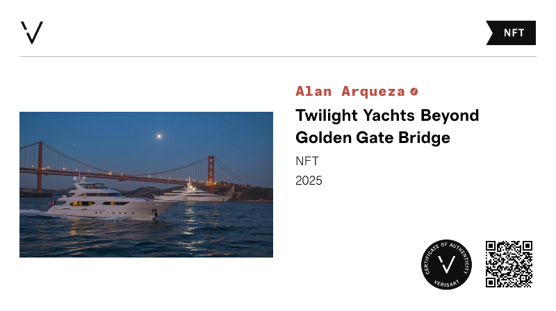 Alan Arqueza | Twilight Yachts Beyond Golden Gate Bridge | View certificate