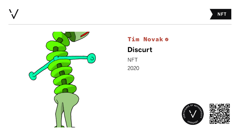 Tim Novak | Discurt | View certificate