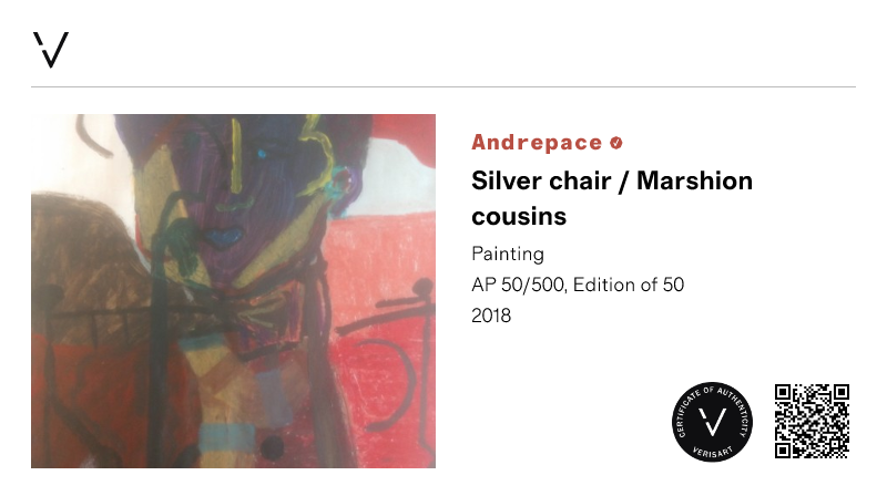 Andrepace | Silver chair / Marshion cousins | View certificate