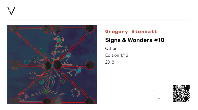 Gregory Stennatt | Signs & Wonders #10 | View certificate
