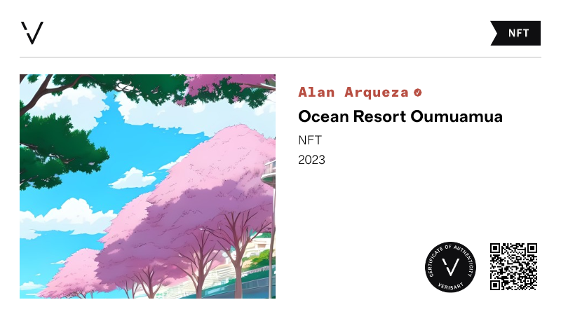 Alan Arqueza | Ocean Resort Oumuamua | View certificate