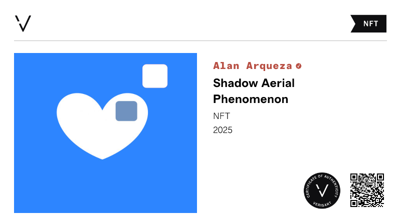 Alan Arqueza | Shadow Aerial Phenomenon | View certificate