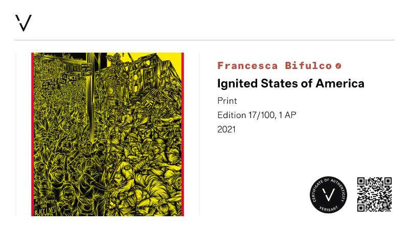 Francesca Bifulco | Ignited States of America | View certificate