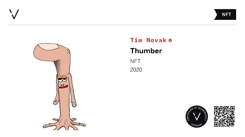 Tim Novak | Thumber | View certificate