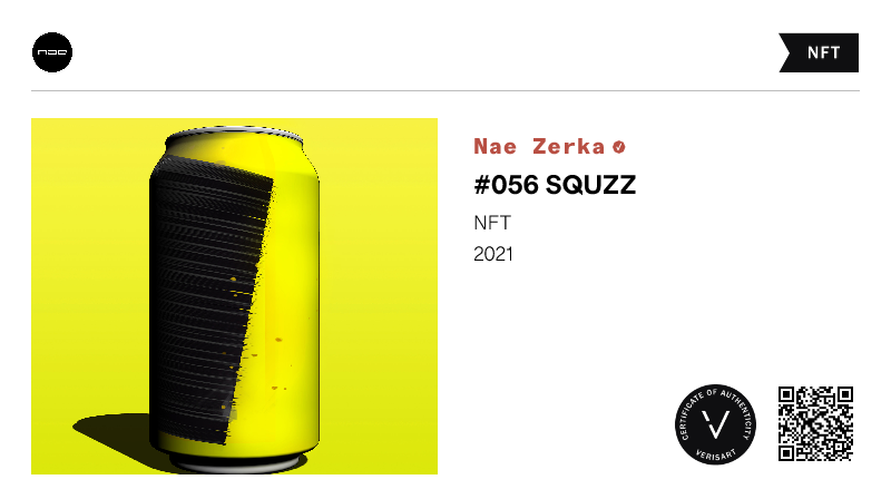 Nae Zerka | #056 SQUZZ | View certificate