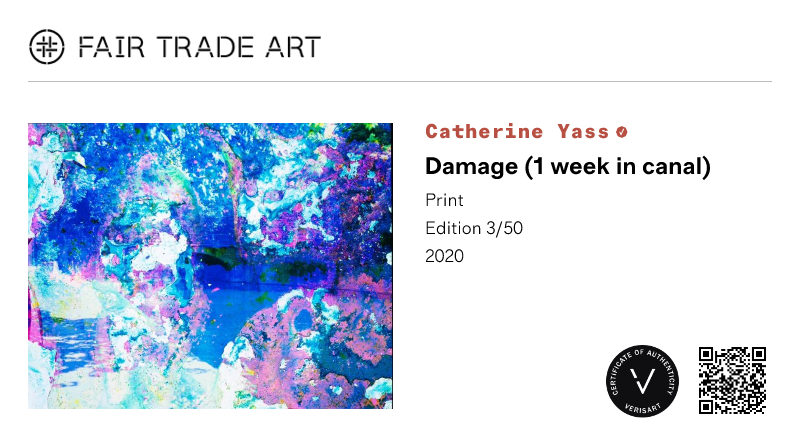 Catherine Yass | Damage (1 week in canal) | View certificate