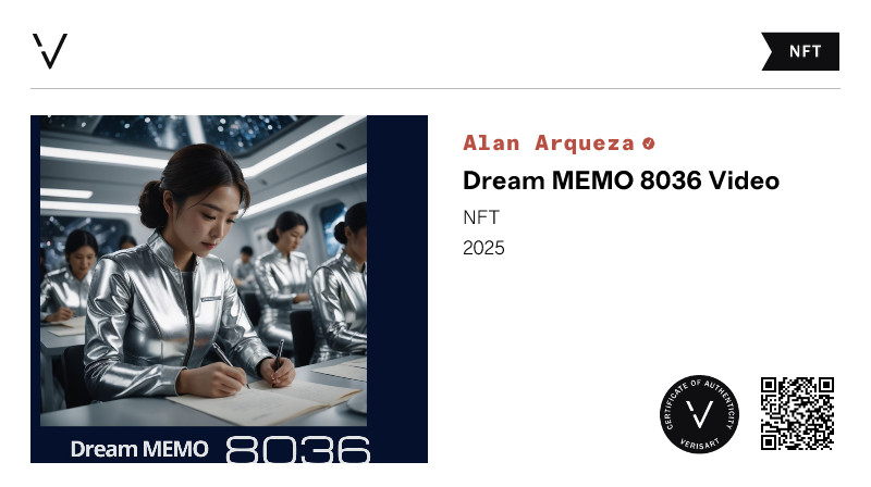 Alan Arqueza | Dream MEMO 8036 Video | View certificate