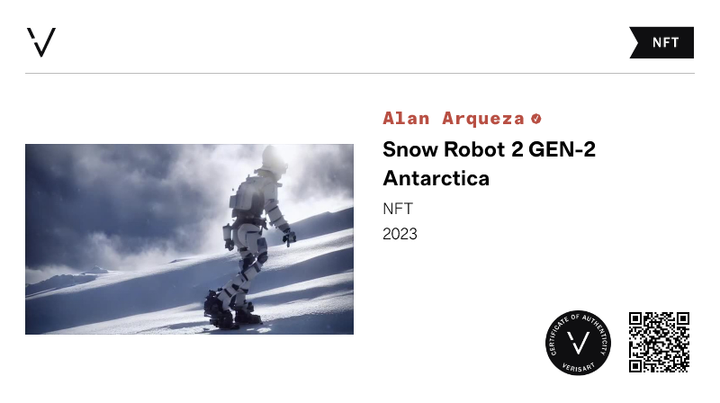 Alan Arqueza | Snow Robot 2 GEN-2 Antarctica | View certificate