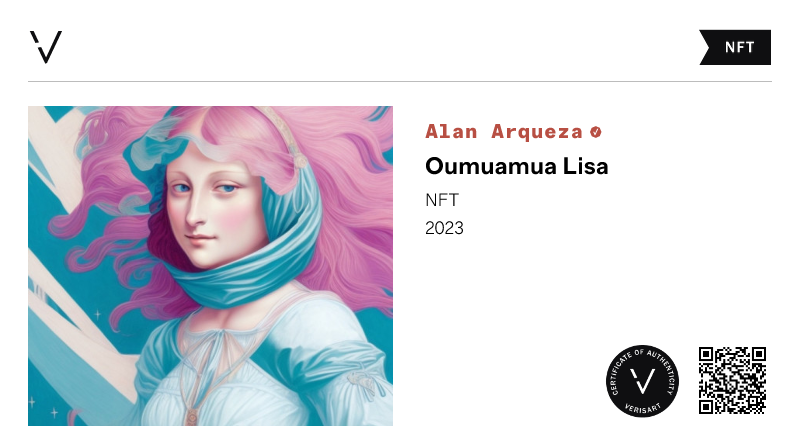 Alan Arqueza | Oumuamua Lisa | View certificate