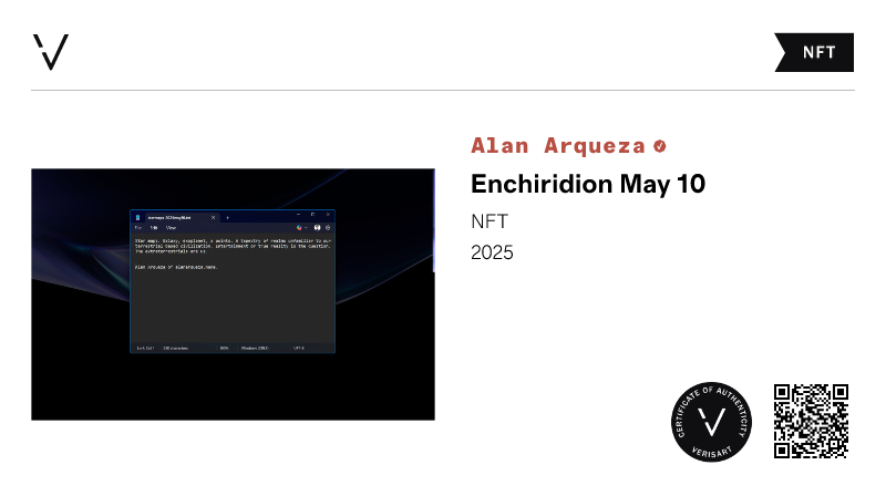 Alan Arqueza | Enchiridion May 10 | View certificate